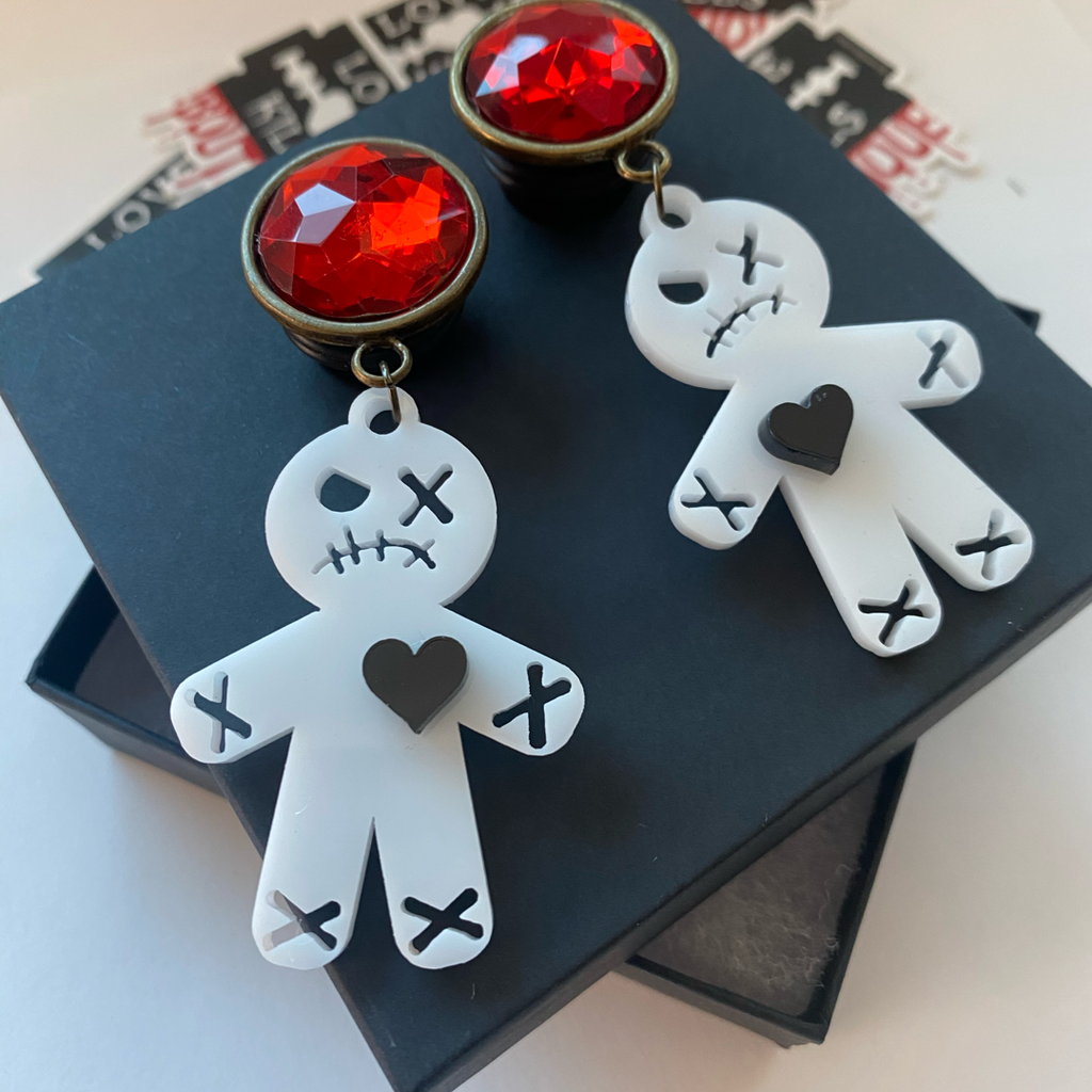 Voodoo love doll dangle plugs Gauges, Jewlery For Stretched lobes ...